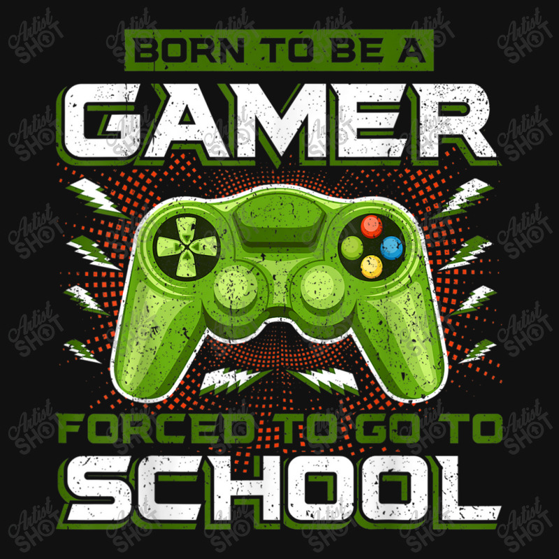 Born To Be A Gamer Forced To Go To School Gaming Lovers Baby Beanies By ...