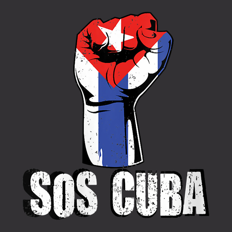 Womens Sos Cuba Fist Cuban Flag Abajo La Dictadura Bandera Cubana V ...