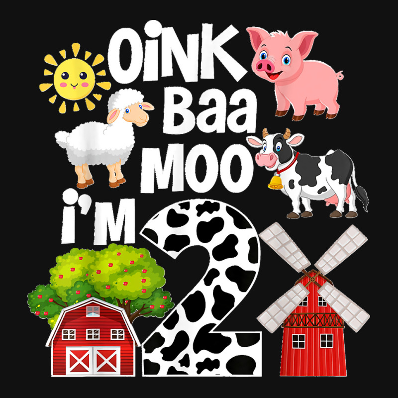 Kids 2nd Birthday Oink Baa Moo Im 2 Farm Animal Birthday Boy Socks By ...