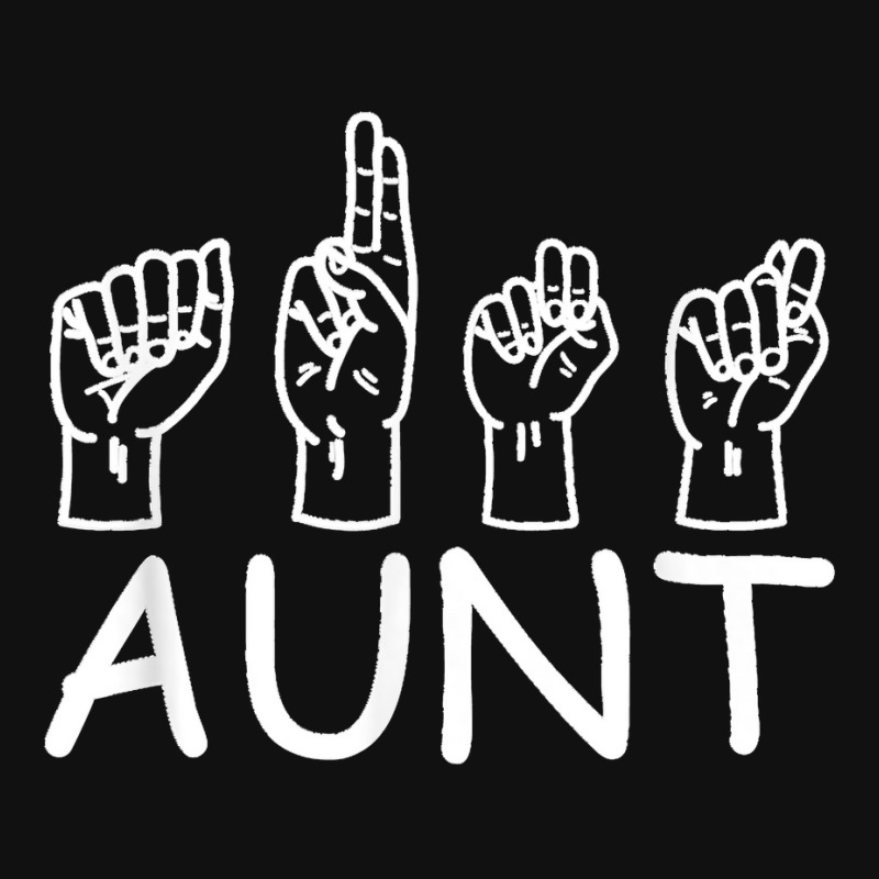 Asl Aunt Sign Language Deaf Mute Gesture Aunt License Plate By ...