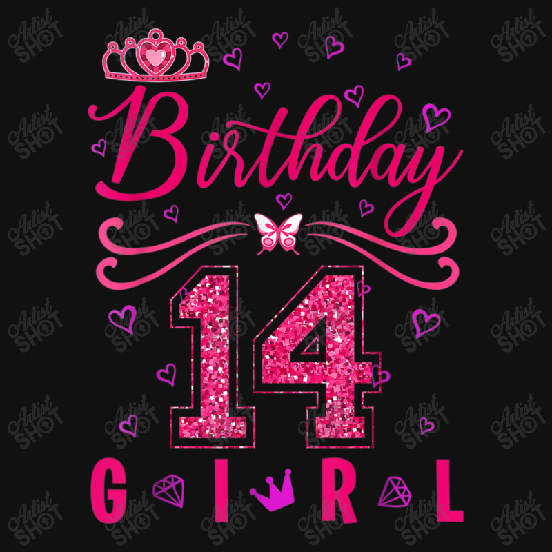 14th Birthday Girl Cute Crown 14 Year Old Birthday Butterfly Tote Bags ...