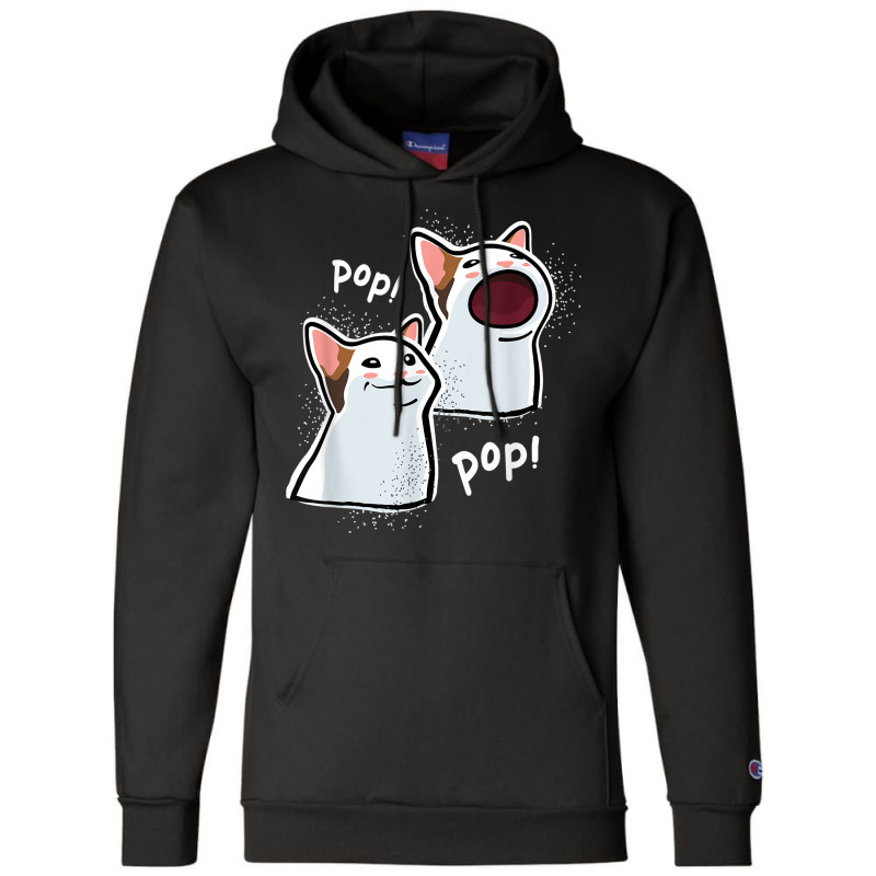 Popping Cat Meme Pop Cat Funny Cat Memes T Shirt Champion Hoodie By ...