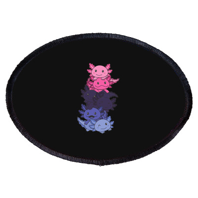 Omnisexual Gender Fluid Pride Lgbtq Axolotl Oval Patch By Trokeryth ...