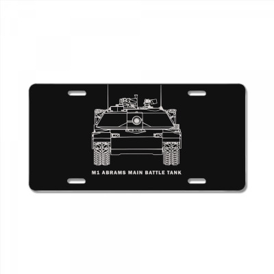 M1 Abrams Tank American Tanks Blueprint License Plate By New121 ...