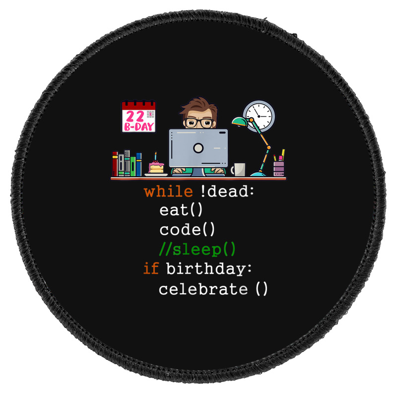 Mens 22nd Birthday I Software Engineer And Coder I Eat Code Sleep Round
