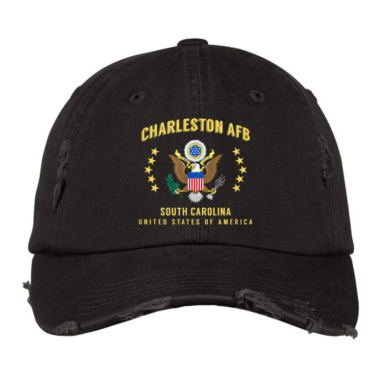Charleston Afb Vintage Cap By Lambent - Artistshot