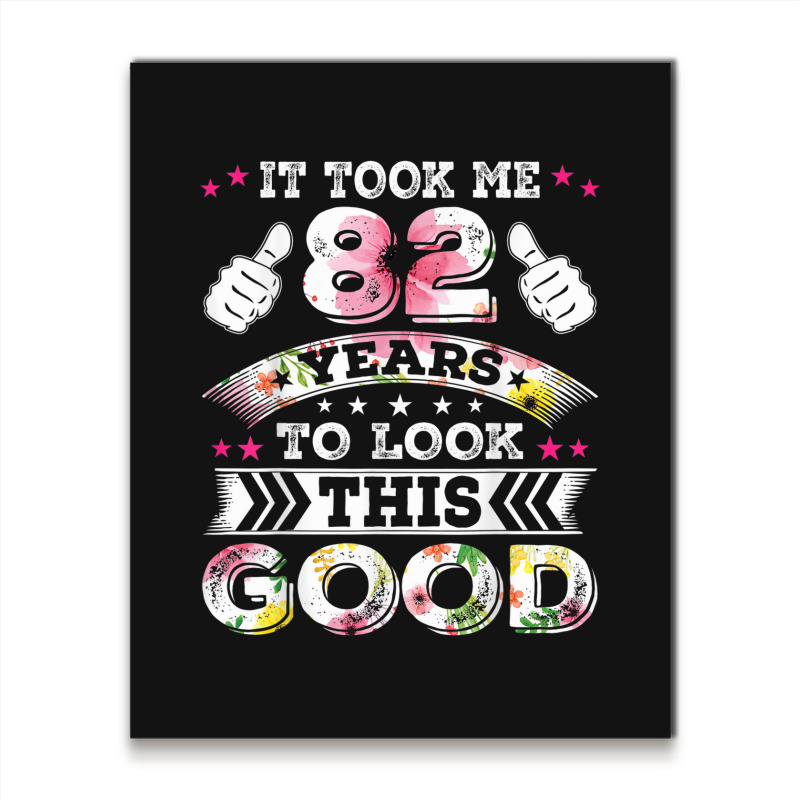 Vintage 82 Eighty Two Years Old Happy 82nd Birthday Gift Metal Print ...