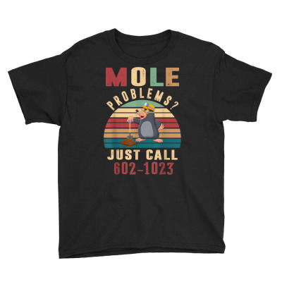 Mole Problems Just Call Avogadro's Number Funny Mole Day Youth Tee By ...