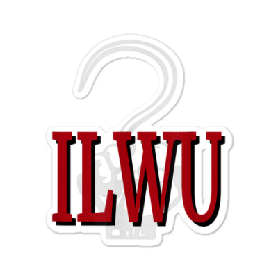 Ilwu Maroon Text Fist Longshoreman Hook Sticker By Stunner - Artistshot