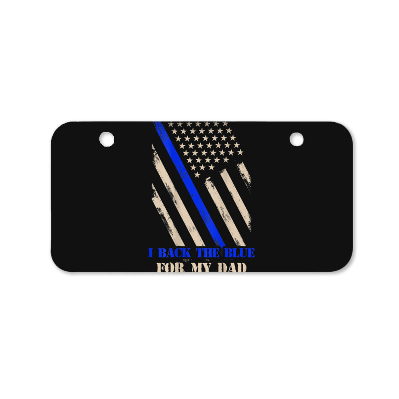 Back The Blue For My Dad Proud Police_s Kids, Art On Back Bicycle ...