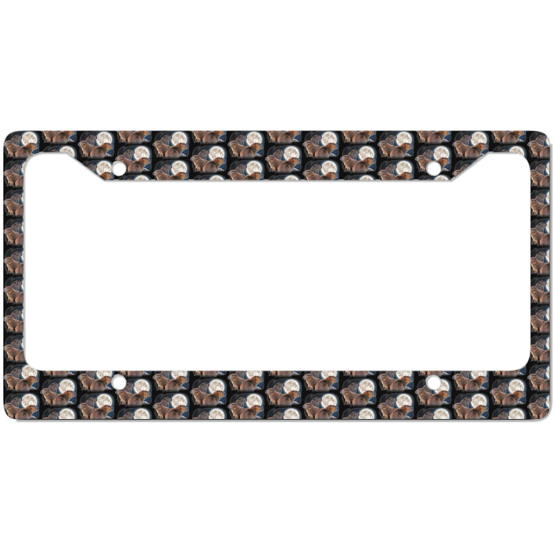 Three Capybaras And Moon Funny Capybara Humor Parody License Plate ...