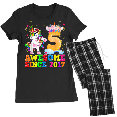 5 Year Old Gift Girls Unicorn Flossing 5th Birthday Party Women's ...