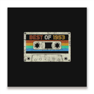 Best Of 1953 70th Birthday Gifts Cassette Tape Metal Print Square By ...