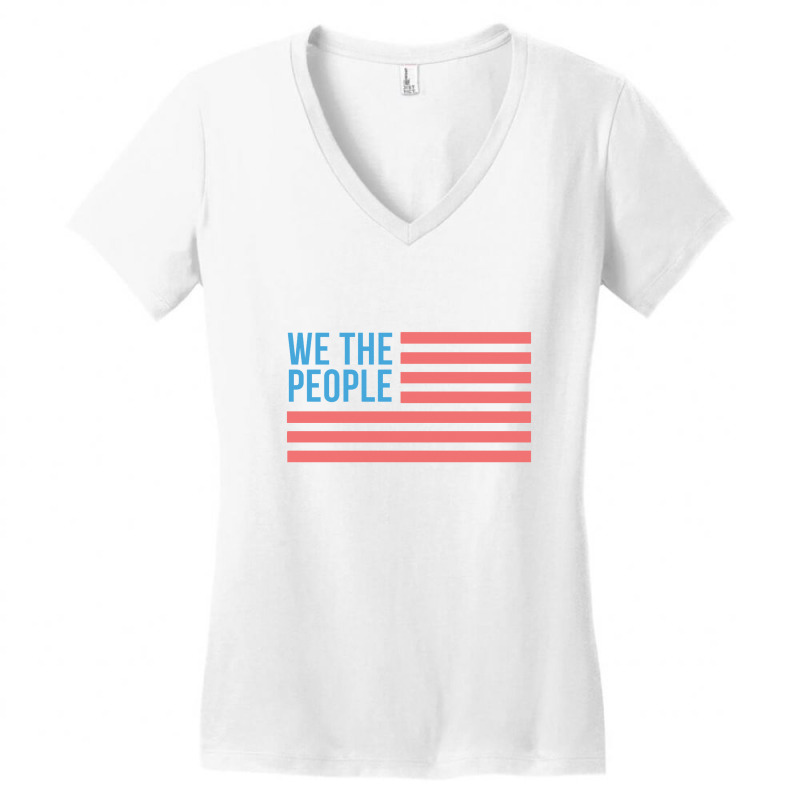 Custom We The People Womens V Neck T Shirt By Ramez Emad Artistshot