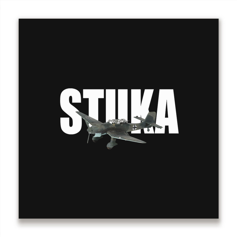 Junkers Ju 87 Stuka Dive Bomber Ww2 Plane Metal Print Square By ...