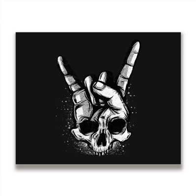 Skull Heavy Metal Skeleton Hand Sign Gothic Death Metal Fan Skeleton ...