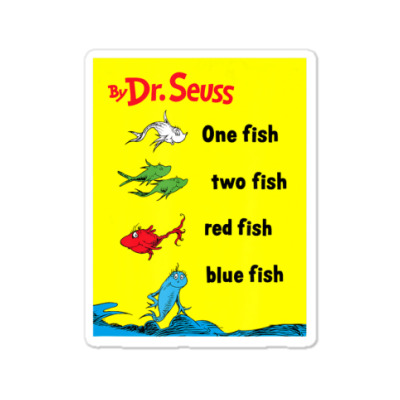 Dr Seuss One Fish Two Fish Book Cover Sticker By Buiduchai - Artistshot