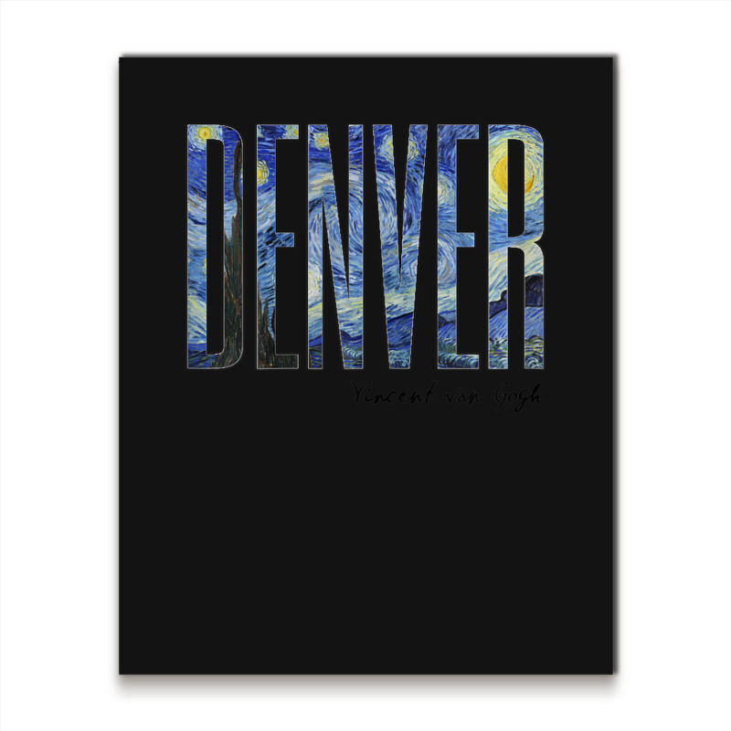Denver Van Gogh Starry Night Art Vincent Van Gogh Painting Metal Print ...