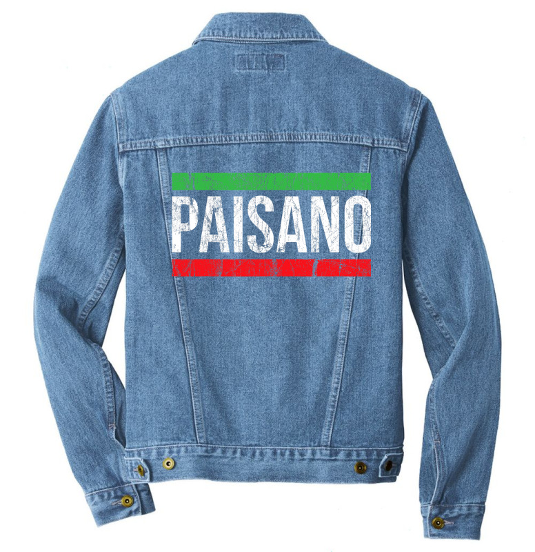 Paisano Italian Dad Grandpa Nonno Paisan Italy Flag Sicilian Men Denim ...