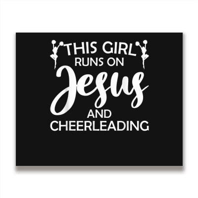 Cool Cheerleader Art For Women Girl Cheerleading Jesus Cheer Metal ...