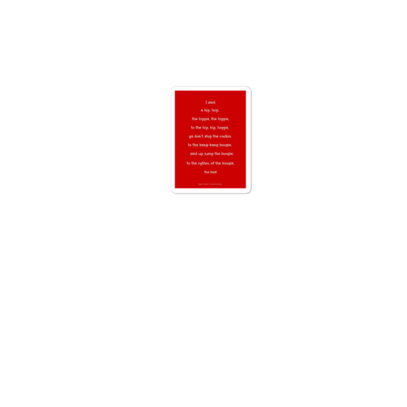 Rapper's Delight (white Text On Red Background 2) Sticker By ...