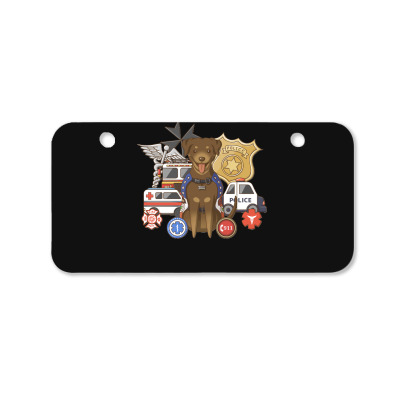 Coco The 1st Responder Therapy K9 Classic Bicycle License Plate By Cm ...