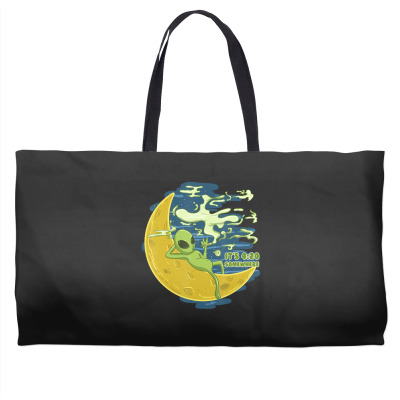 Alien 420 Somewhere Et Cannabis Marijuana Stoner Weekender Totes By ...