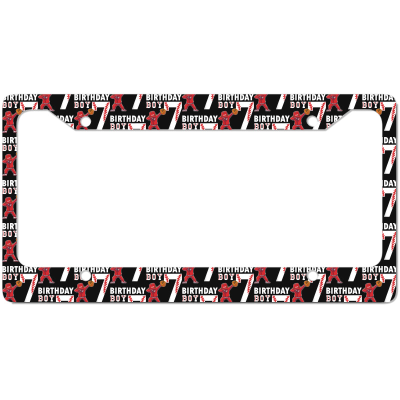 Kids 7 Years Old Boy Baseball Player 7th Birthday Kids License Plate ...