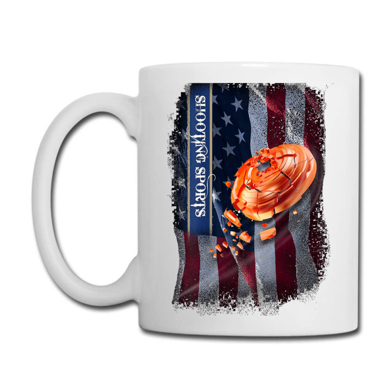 Patriotic Flag Clay Target Skeet Trap Sporting Clay Gift Ide Coffee Mug ...