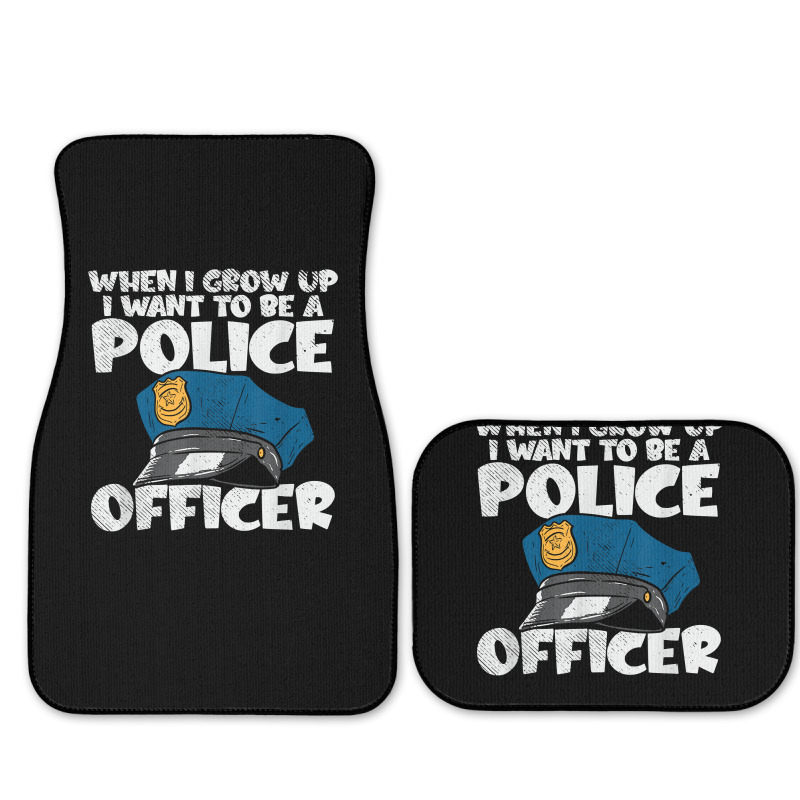 I Want To Be A Police Officer Blue Line Future Cop T Shirt Full Set Car