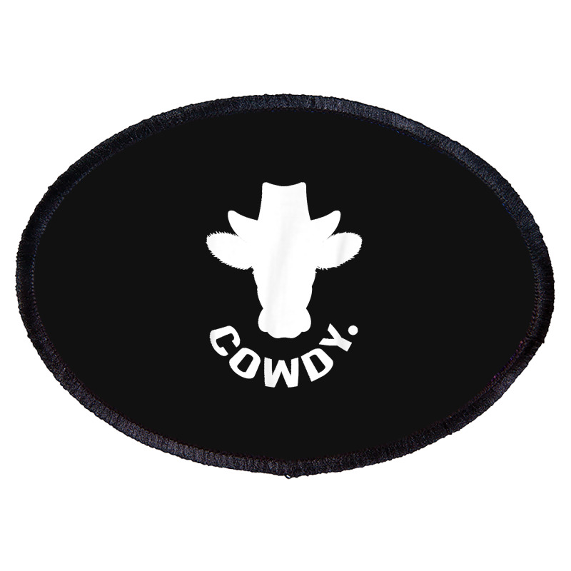 Cowdy Ultra Funny Mashup Between Cow And Howdy Cow Meme Oval Patch By ...
