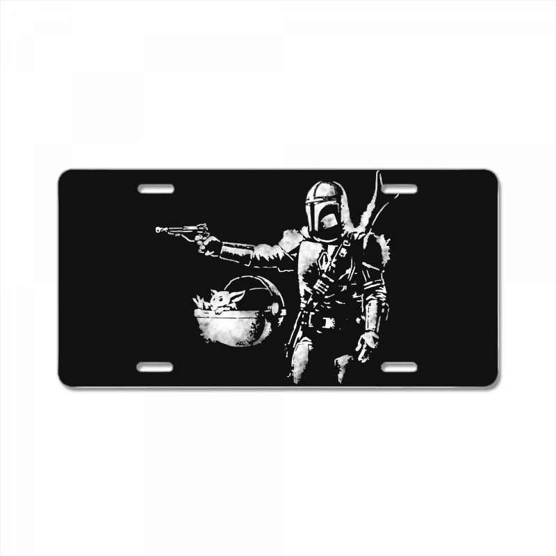 Pulp Mando The Mandalorian Baby Yoda License Plate By Paulscott Art ...