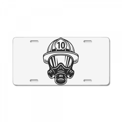 Firefighter Mask License Plate By Candrashop - Artistshot