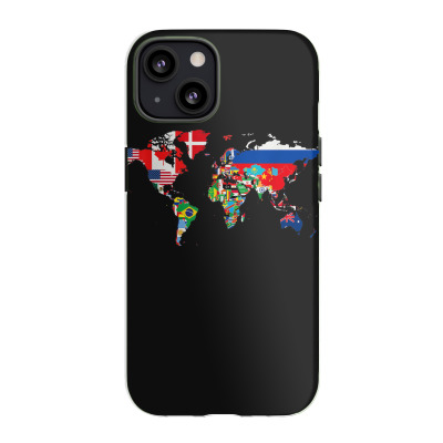 International World Flags Flags World Map For Kids Iphone 13 Case By ...