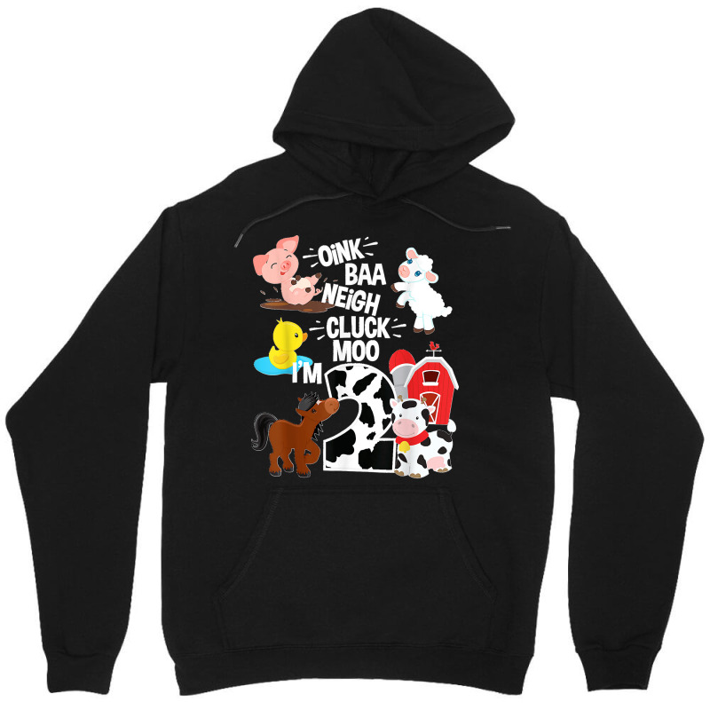 Oink Baa Neigh Cluck Moo I'm 2 Yrs Old Farm Theme Birthday Unisex ...