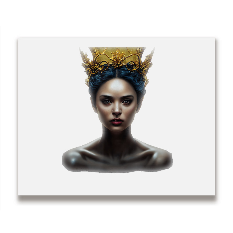 Woman Personification Of Water Goddess Gilded Gold Crown T Shirt Metal ...
