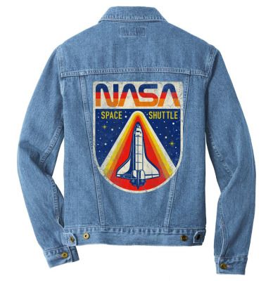 Nasa Vintage Men Denim Jacket By Rastyrocl - Artistshot