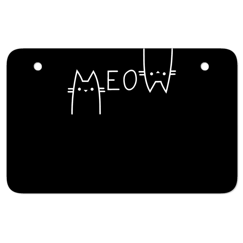 Meow Cat Meow Kitty Funny Cats Mom And Cat Dad Atv License Plate By ...