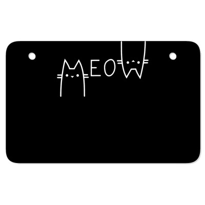 Meow Cat Meow Kitty Funny Cats Mom And Cat Dad Atv License Plate By ...