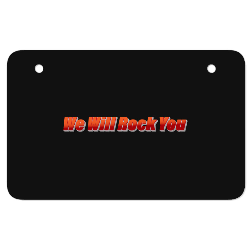 We Will Rock You - Classic Retro Title Text Style Atv License Plate By ...