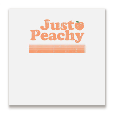 Just Peachy Retro 70s Georgia Peaches Summer Fruit Metal Print Square ...