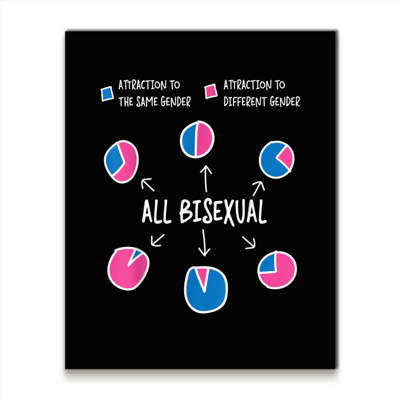 Bisexual Bi Pride Flag Pie Chart Attraction To The Same T Shirt Metal ...