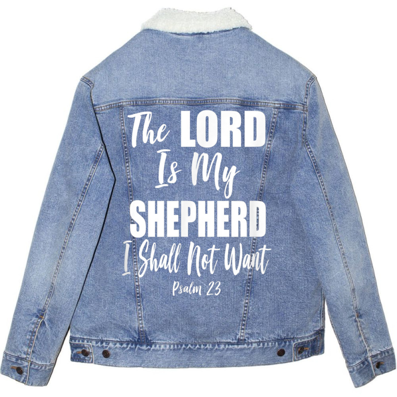 The Lord Is My Shepherd Psalm 23 Christian Bible Verse Unisex Sherpa ...