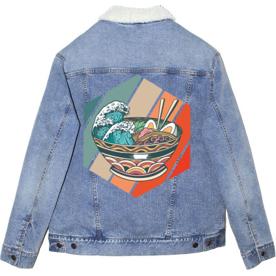 Great Ramen Wave Japanese The Great Wave Unisex Sherpa-lined Denim ...