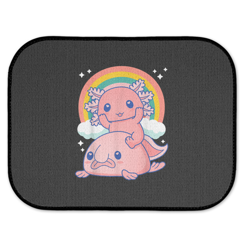 Cute Kawaii Pink Axolotl Riding A Blobfish - Funny Axolotls Rear Car ...