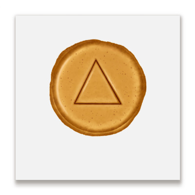 Squid Biscuit Game Sugar Cookie Triangle Series Korea Metal Print ...