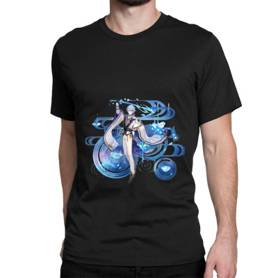 Genshin Impact Kamisato Ayato Official Wish Splash Art Classic T-shirt ...