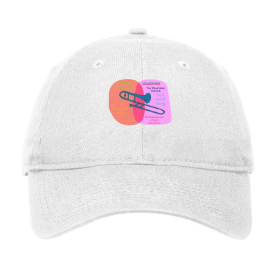 Trombone Sticker Classic Blue Adjustable Cap By Kaslinekeshf - Artistshot