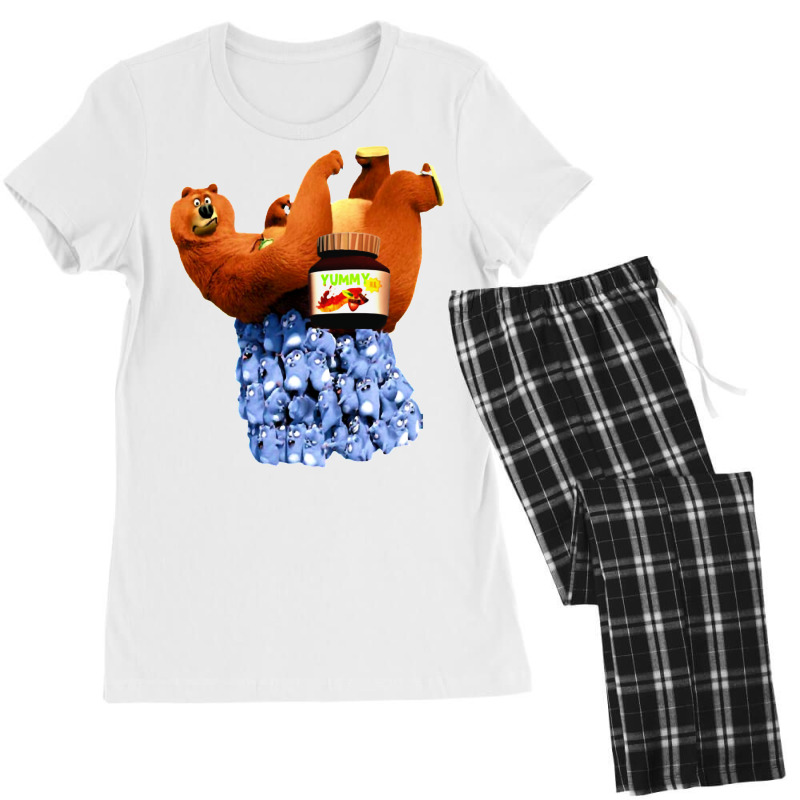 Custom Grizzy And Lemmings Yummy Chocolate Women's Pajamas Set By ...