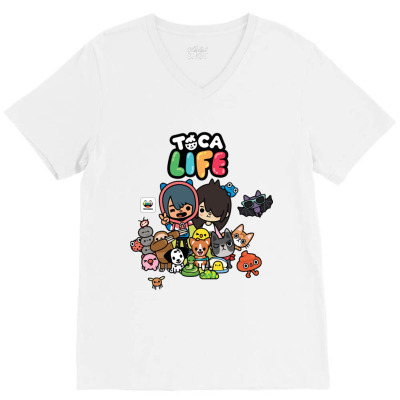 Custom Toca Boca Toca Boca 2021 Toca Life World V-neck Tee By ...